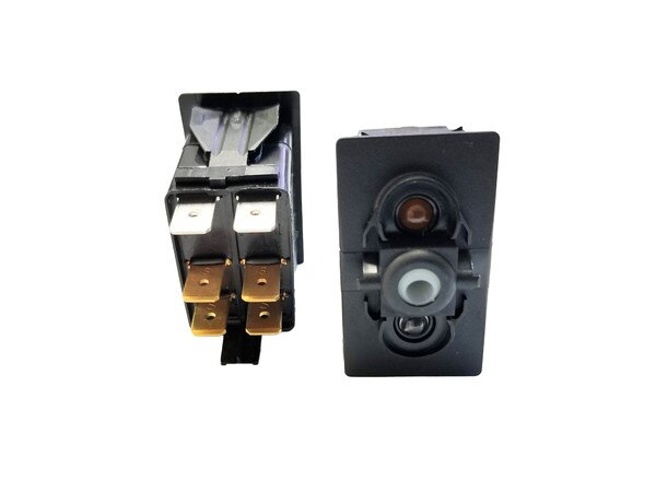 Base Switch Off On Backlit Amber Green Dpst Low Current 6 Term