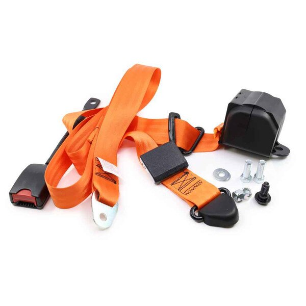 SEAT BELT ASSY, DRIVER, 3PT SINGLE RETRACTOR, LK BAR ORANGE - BB10029962