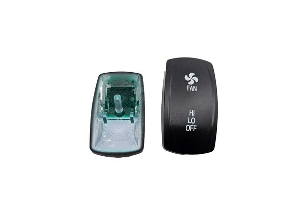 ROCKER LID, "FAN HI LO OFF" BLACK, NEW STYLE BB 2022+ SWITCH BOARD ...