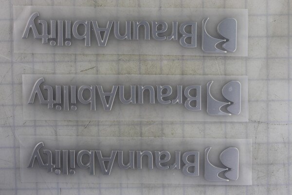 BRAUNABILITY LOGO CHROME BADGE KIT **PACK OF 3** - BR507954KS