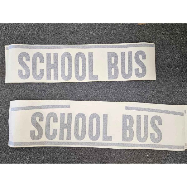 DECAL "SCHOOL BUS" FRONT, C2 W/RADIUS BANDS & 8" LETTERS BLACK (NO ...
