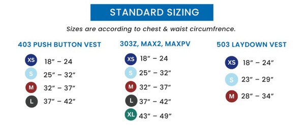 VEST ONLY LARGE, MAX 2 ADJUSTABLE (NO MOUNT) 37" - 42", BLACK ...