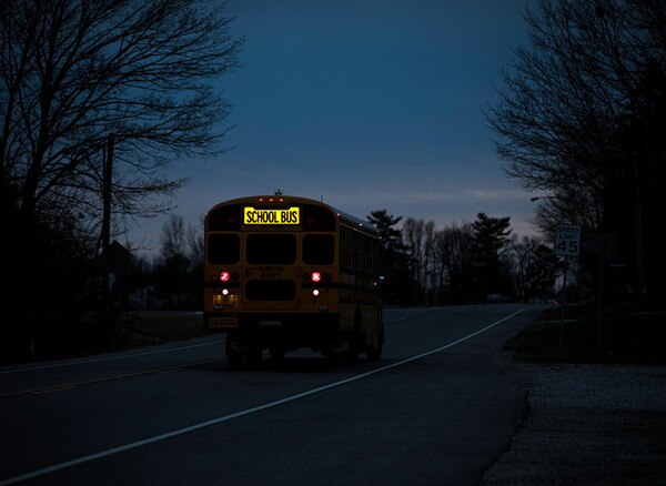 "SCHOOL BUS" ILLUMINATED LED SET, IC RE RETRO-REFLECTIVE YELLOW, SIGNS ...